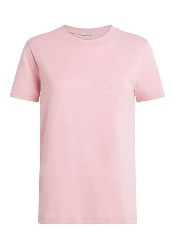 Moncler Cotton Logo T-shirt - Pink