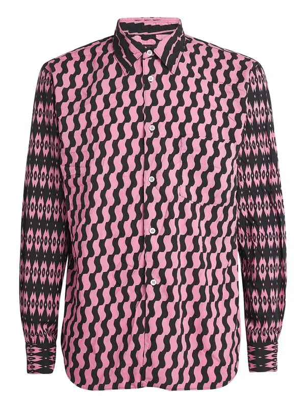 Comme Des Garçons Printed Relaxed Shirt - Pink