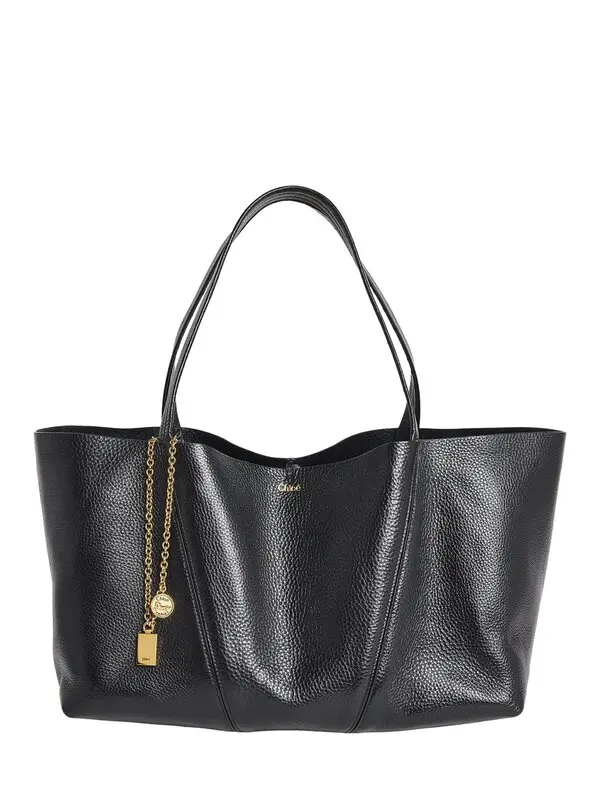 Chloé Calfskin Spin East-west Tote Bag - Black