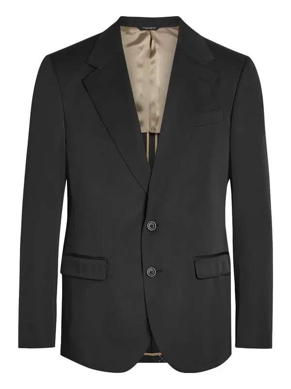 Dolce & Gabbana Tela Lana Stretch-wool Blazer - Black