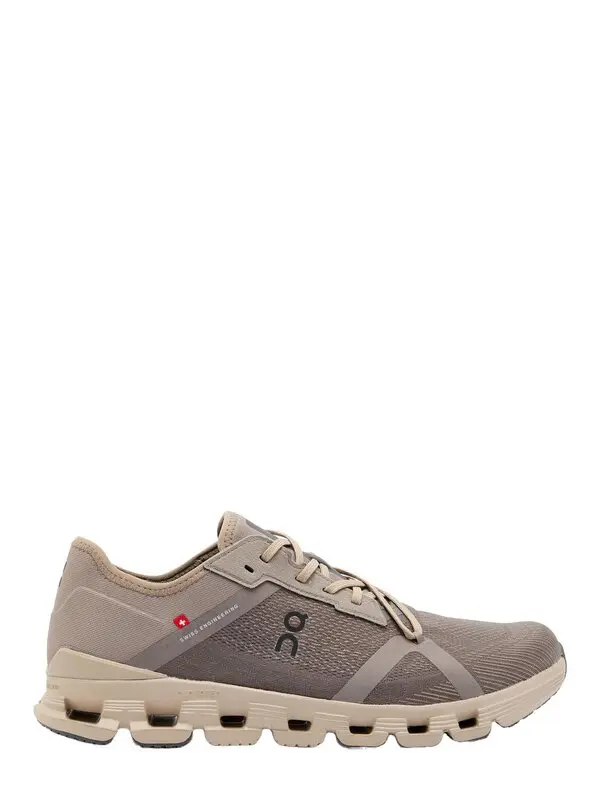 On Cloud X 4 Panelled Mesh-knit Sneakers - Grey