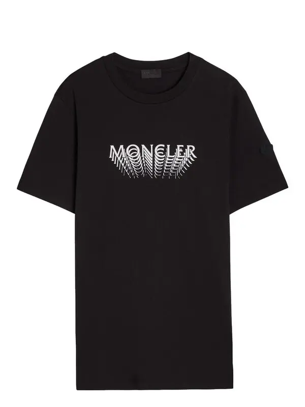 Moncler Logo-print Cotton T-shirt - Black