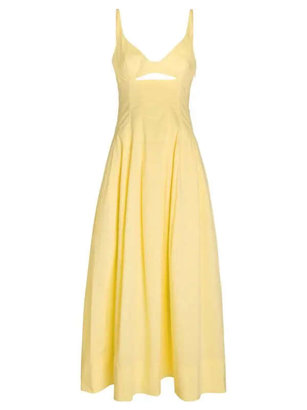 Simkhai Maddy Cotton-blend Midi Dress - Yellow
