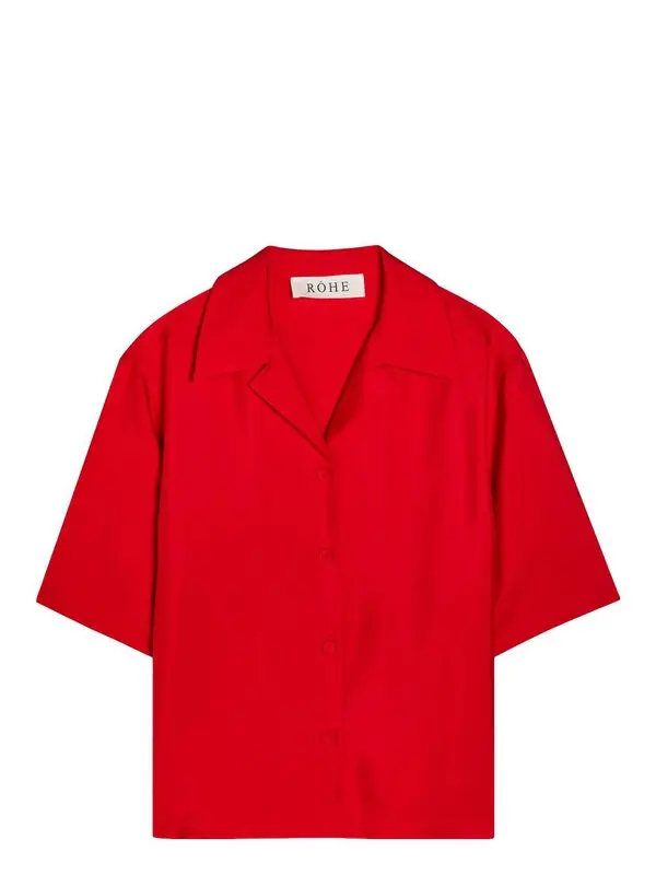 RÓHE Boxy Silk Shirt - Red