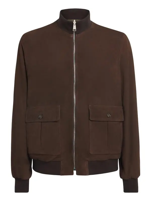 VALSTAR Suede Ino Reversible Bomber Jacket - Brown