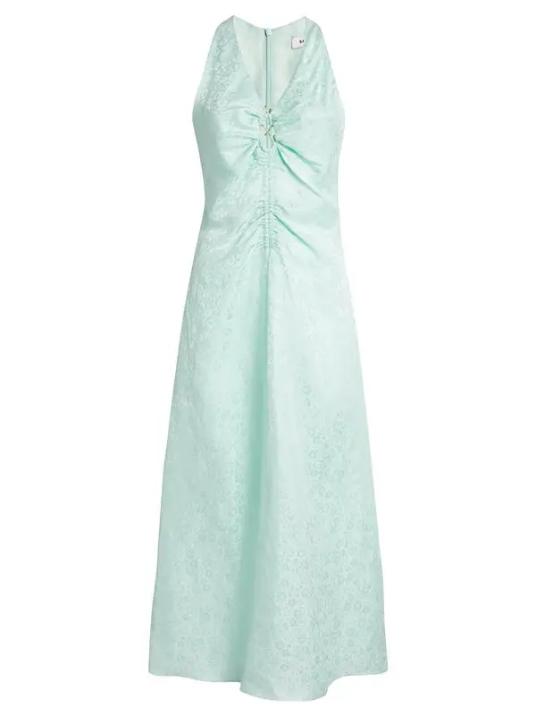 Sandro Floral-jacquard Maxi Dress - Green