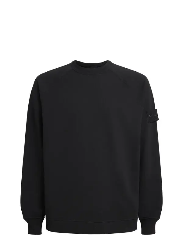 Stone Island Cotton-blend Ghost Sweatshirt - Black