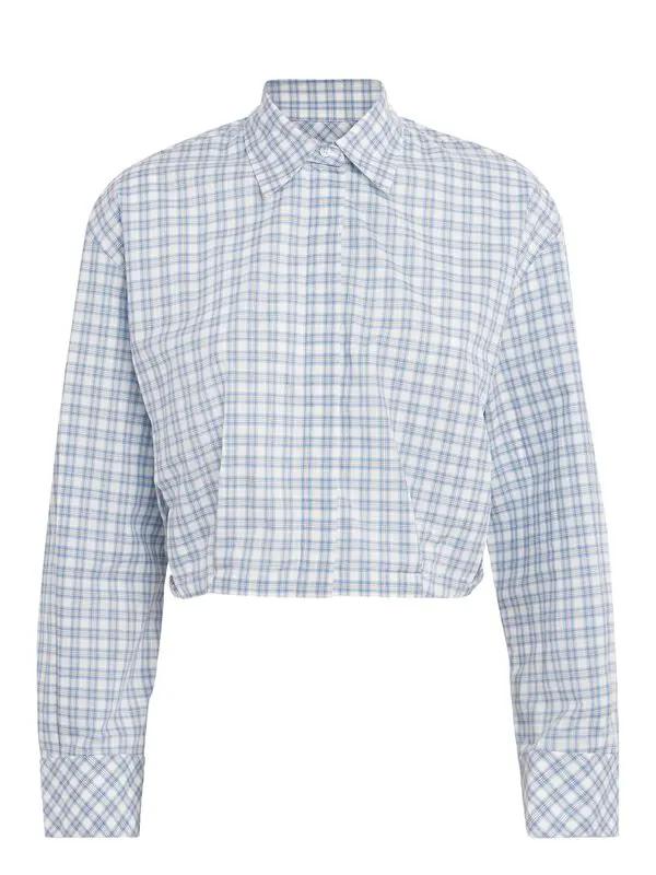 Sandro Cotton Check Shirt - Blue