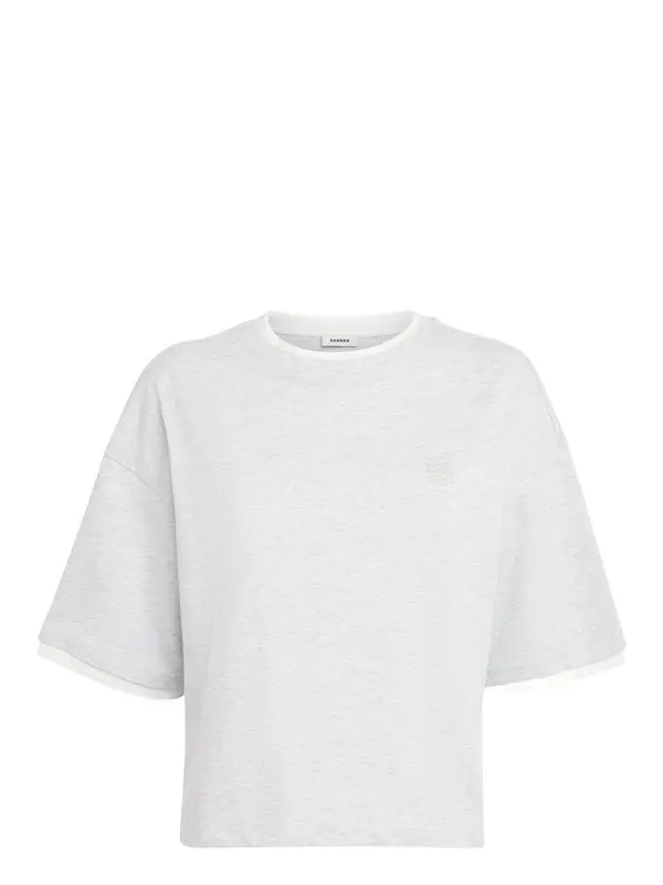 Sandro Cotton T-shirt With Logo - Black