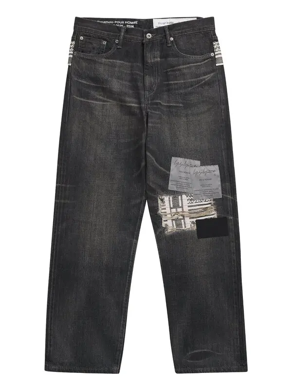 Yohji Yamamoto X Neighborhood Savage Straight Jeans - Black