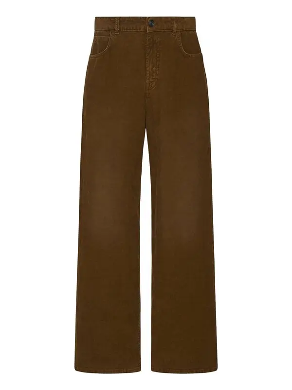 THE ROW Eglitta Stretch-cotton Jeans - Brown