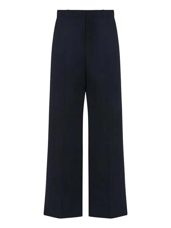 THE ROW Dender Wool Trousers - Navy