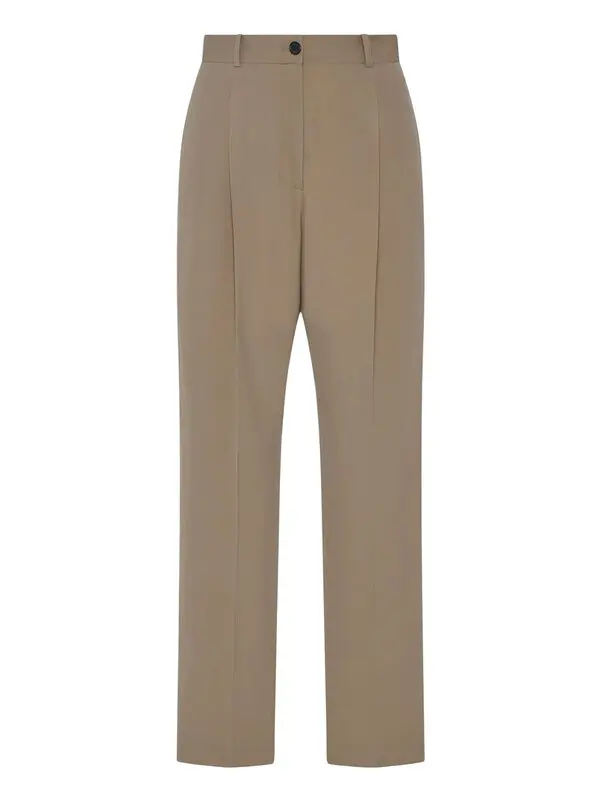 THE ROW Gianni Wool Trousers - Beige