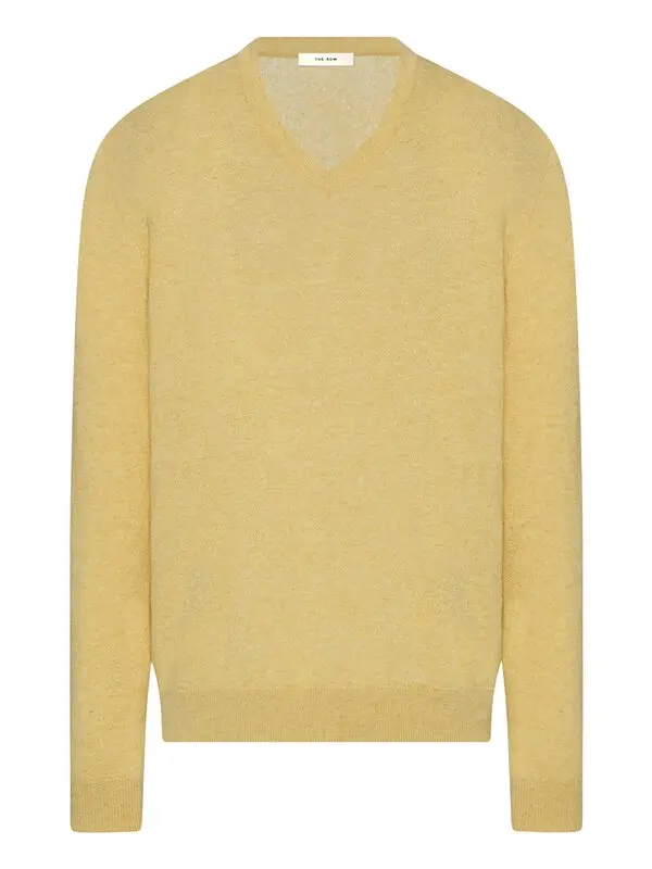 THE ROW Nian Cashmere V-neck Sweater - Yellow