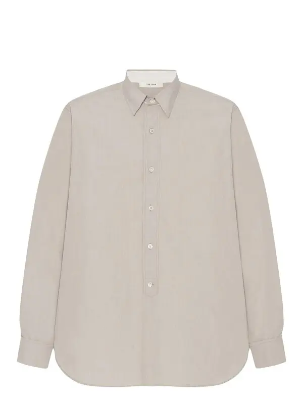 THE ROW Melchior Cotton Shirt - Brown
