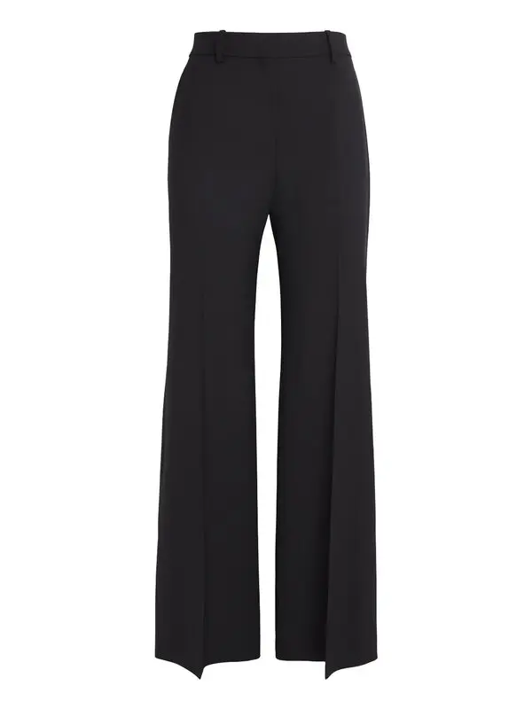 Theory Stretch-wool Flared Trousers - Black