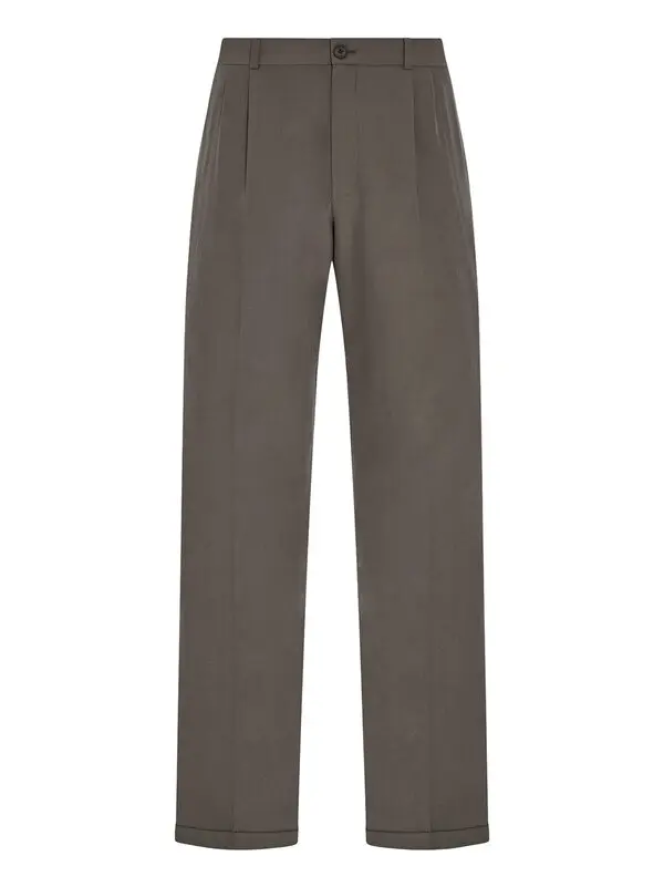 THE ROW Tosca Wool Trousers - Brown