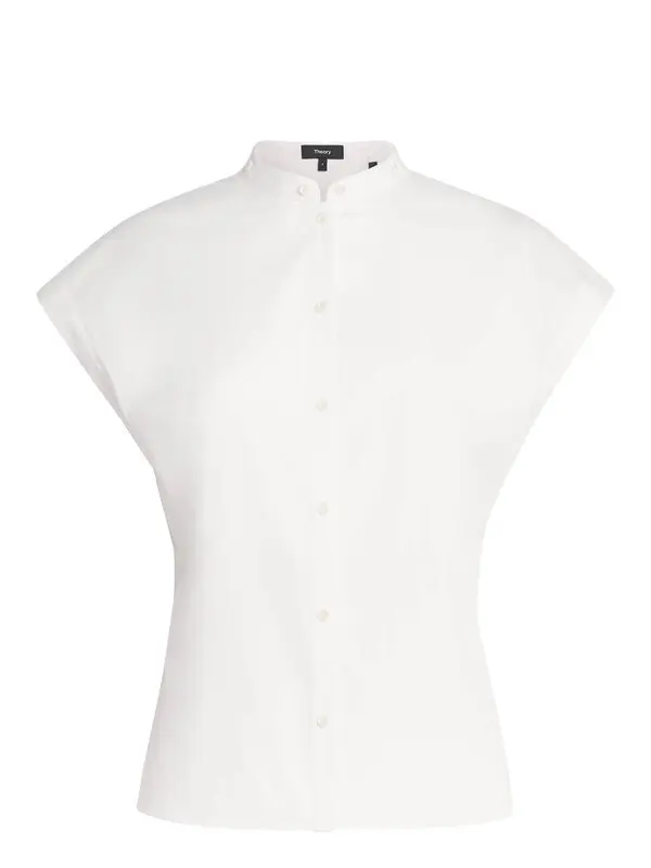 Theory Poplin Slim Shirt - White