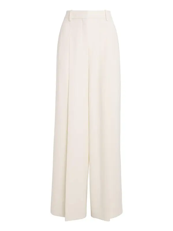 Theory Admiral Crepe Wide-leg Trousers - White
