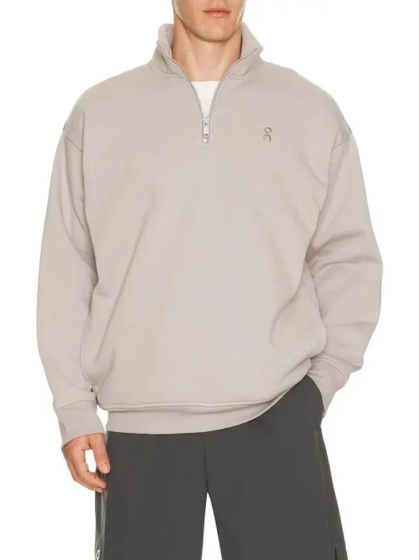 On Club Collective 1/4 Zip In Grey - Ore