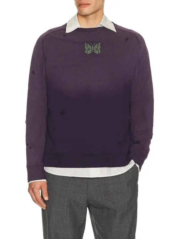 Needles Deconstructed Sweatshirt - Purple