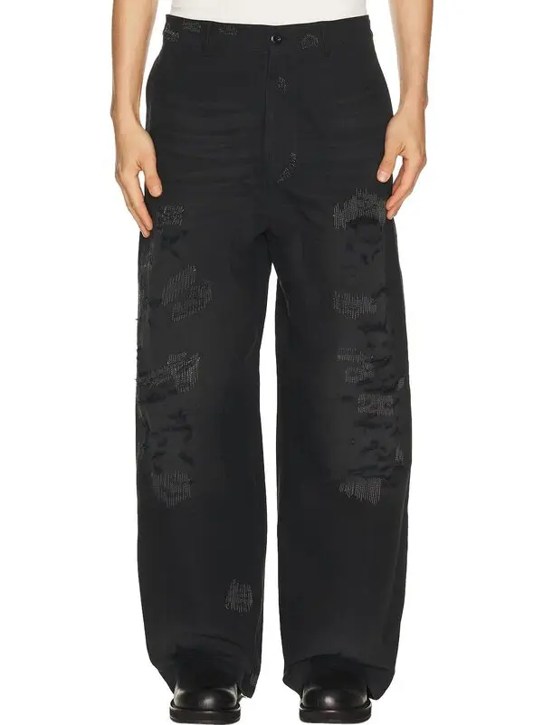Acne Studios Plass Mending Jean - Black