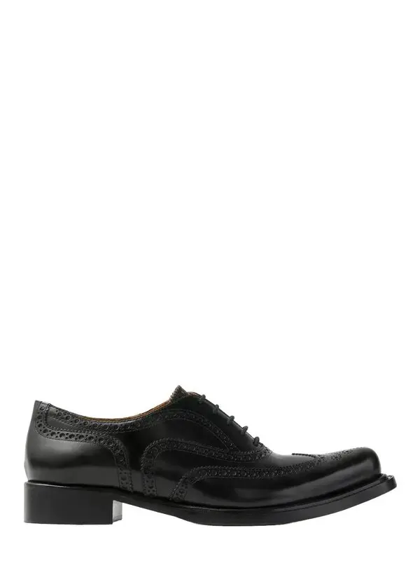 Versace Maverick Leather Derby Shoes - Black
