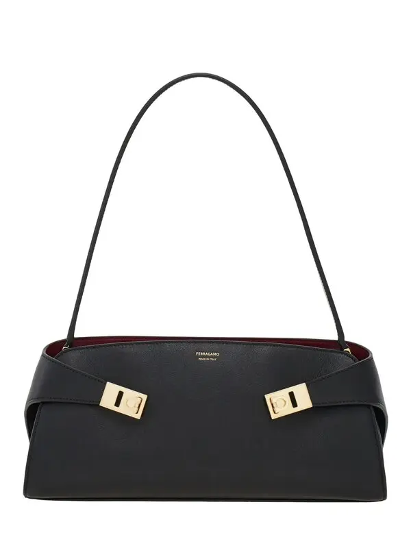 FERRAGAMO East-west Hug Shoulder Bag - Black