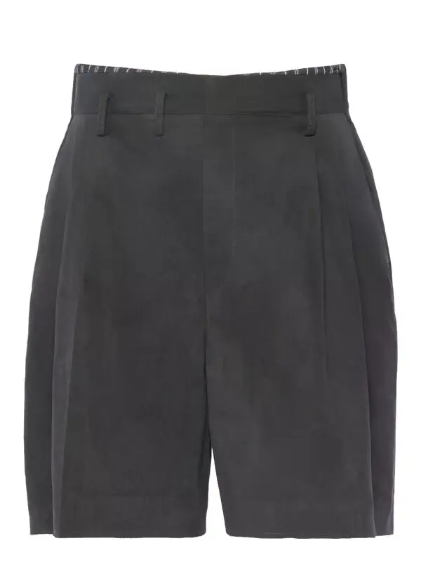MAISON MARGIELA Pleated Bermuda Shorts - Grey