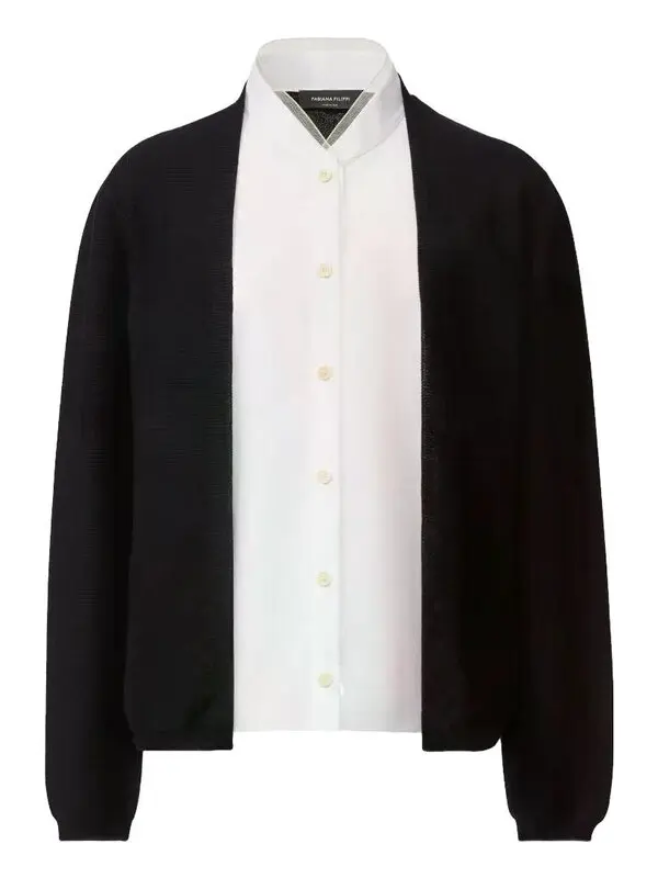 Fabiana Filippi Long-sleeve Belted Cardigan - Black