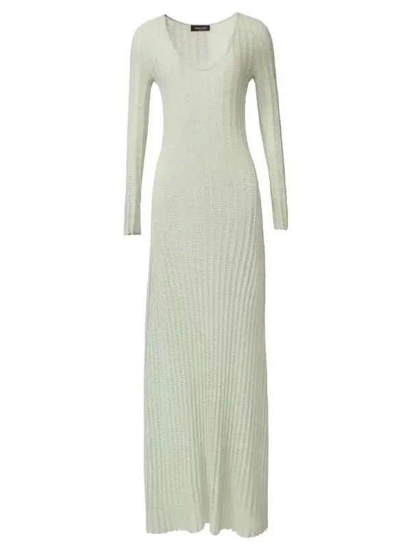 Fabiana Filippi Long-sleeve Knitted Dress - Green
