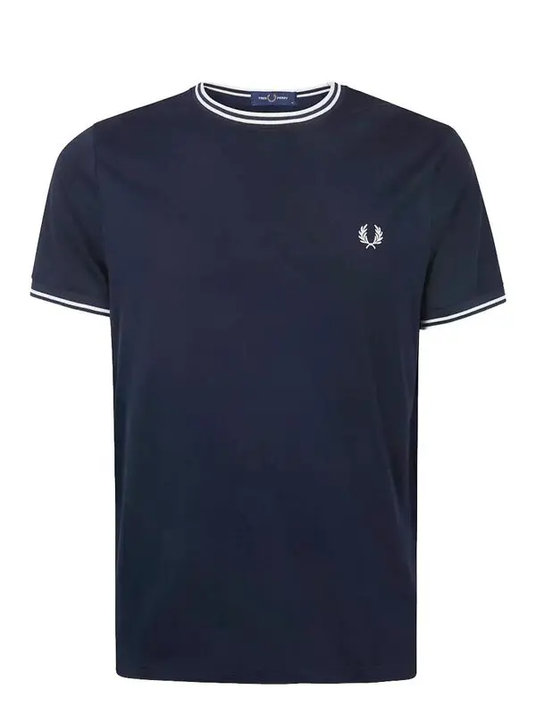 Fred Perry Logo-embroidered T-shirt - Blue