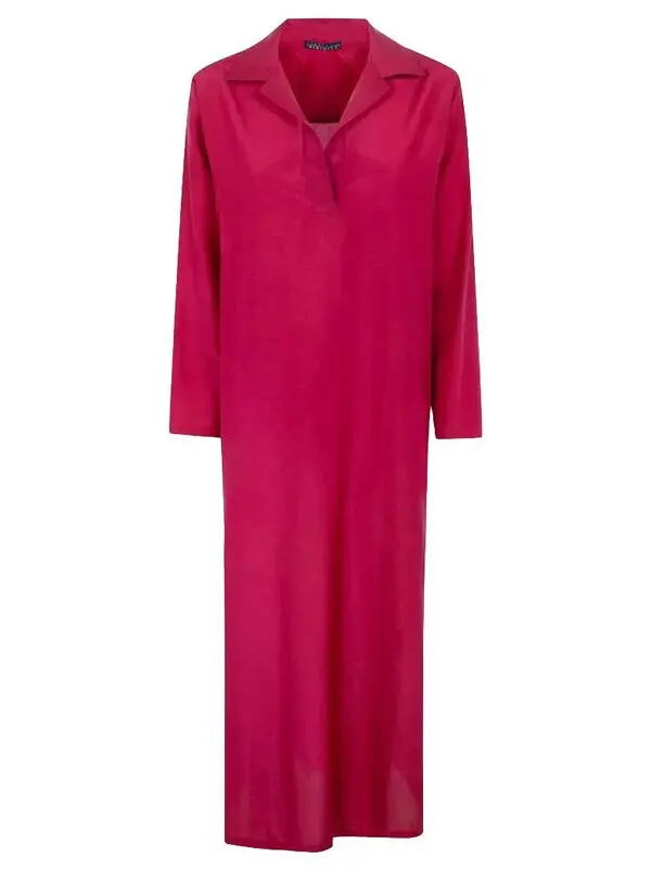 LAURA URBINATI Colla Long Sleeve Dress - Red