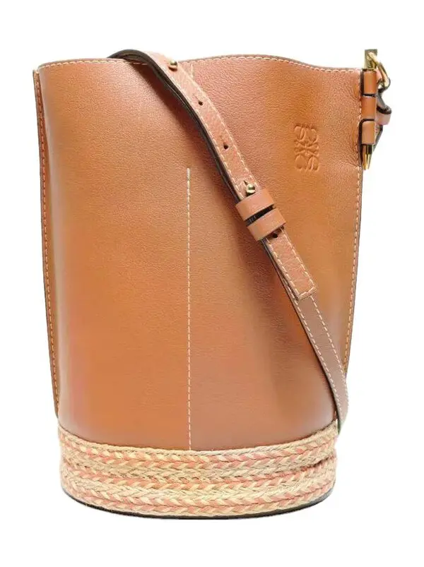 Loewe 2018-2025 Gate Bucket Bag - Brown