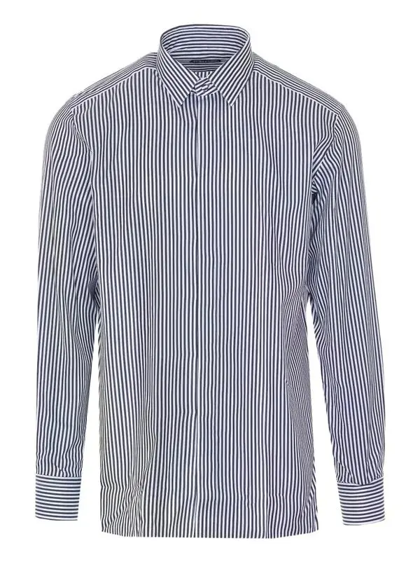 TOM FORD Striped Button Shirt - Blue