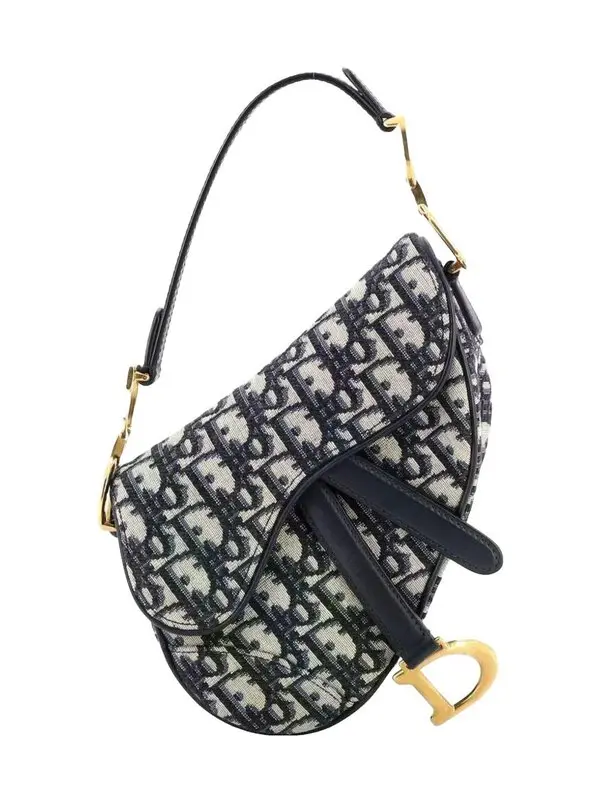 Dior Saddle Handbag Oblique Canvas Mini Shoulder Bag - Blue