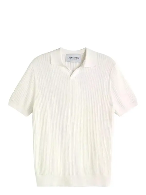 LES HÉRITIERS Ribbed T-shirt - Neutrals