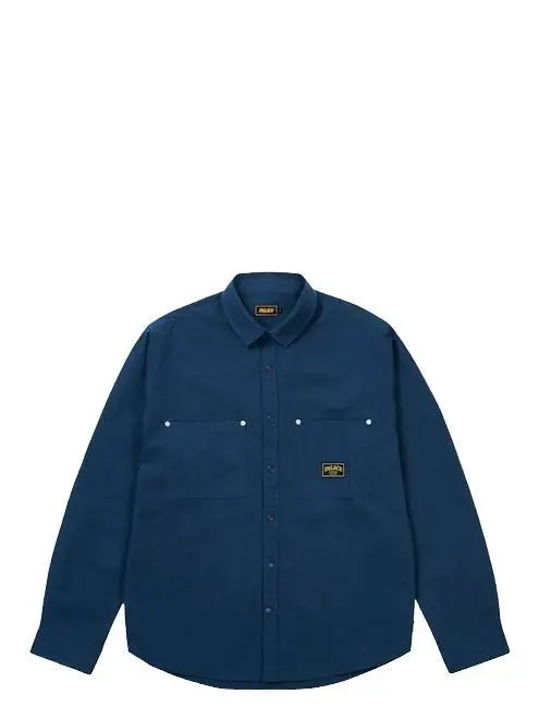 PALACE Cotton Twill Overshirt - Washed Blue