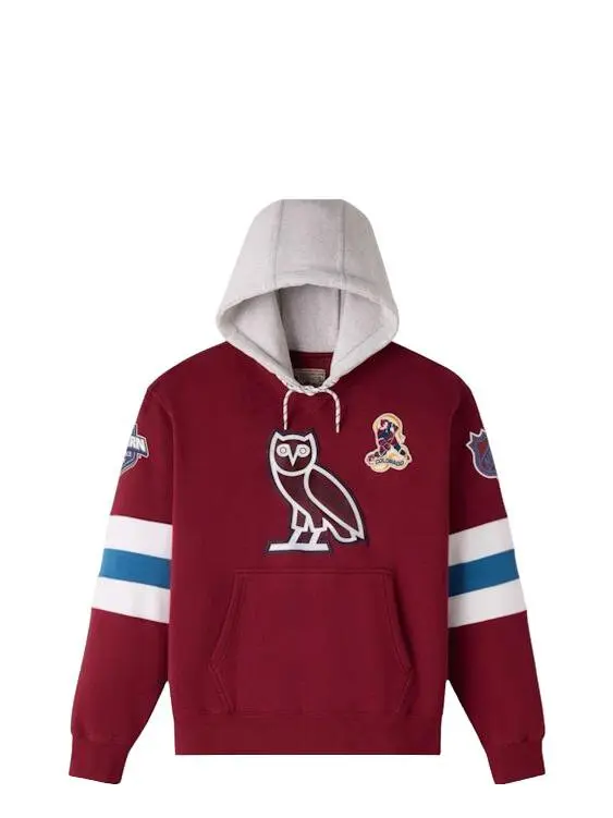 OVO X Nhl Colorado Avalanche Hoodie - Burgundy