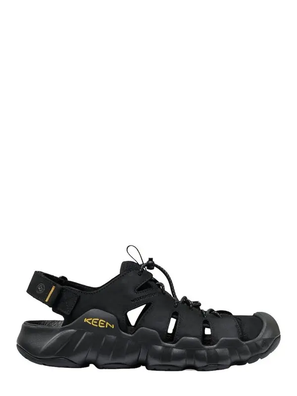 Keen Hyperport Fisherman Leather Sandal - Black/keen Yellow