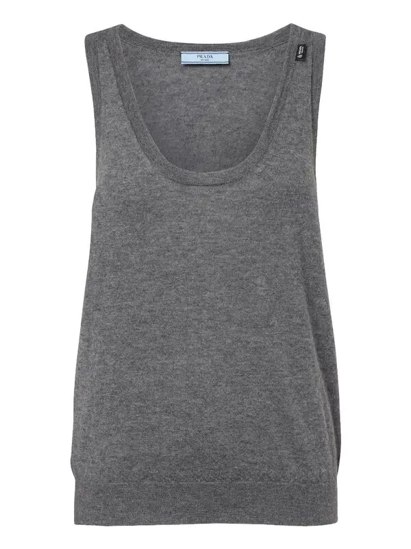 Prada Cashmere Sleeveless Sweater Vest - Grey