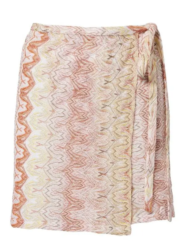 Missoni Lamé Wrap Skirt - Orange
