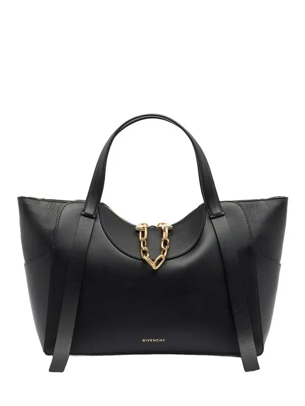 Givenchy The Snatch Medium Leather Tote Bag - Black