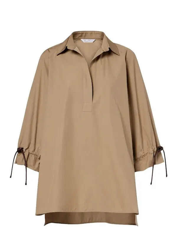 Max Mara Adorni Cotton Poplin Shirt - Beige