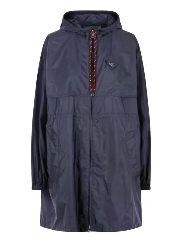 Prada Re-nylon Parka Coat - Blue