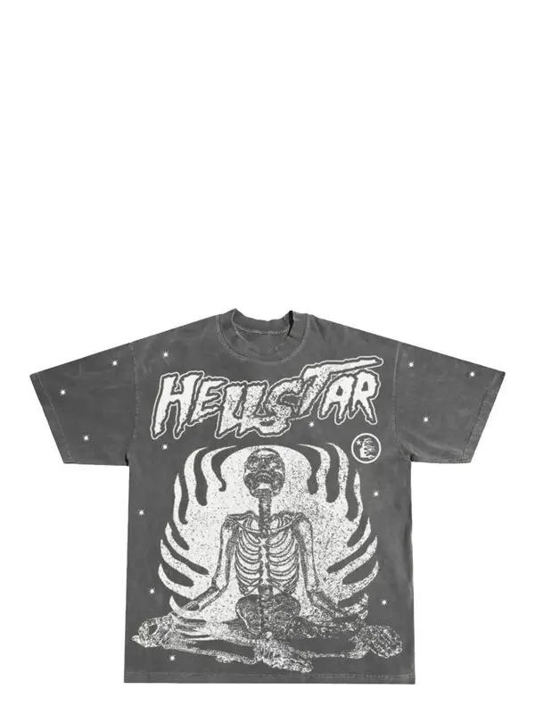 HELLSTAR Skeleton Graphic T-shirt - Grey