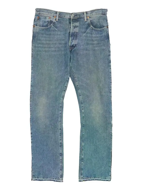 PROTOTYPES Frayed Straight-leg Jeans - Blue
