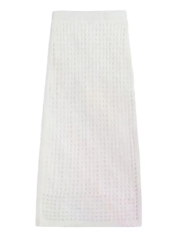 Max Mara Open Knit Skirt - White