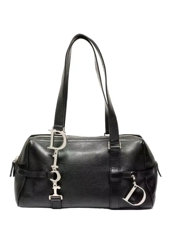 Dior 2005 Charm Leather Tote Bag - Black