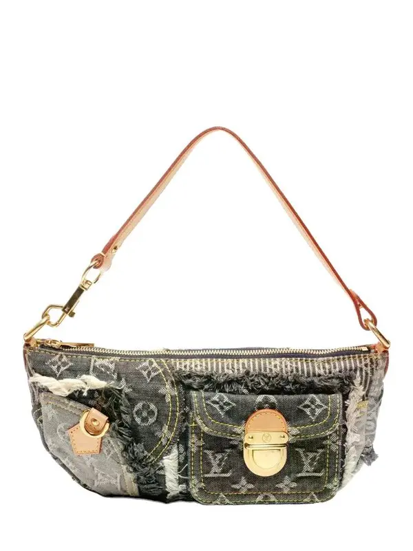 LOUIS VUITTON 2007 Logo Shoulder Bag - Grey